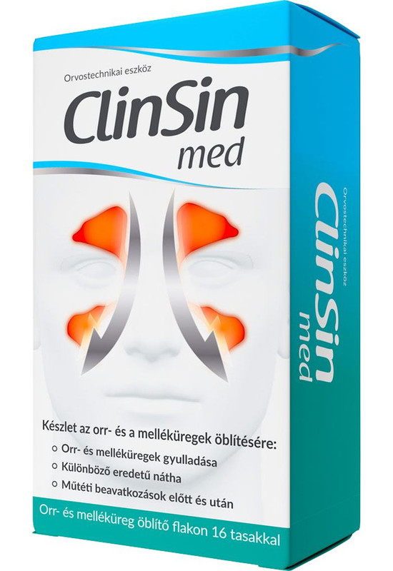 CLINSIN MED ORR- ÉS MELLÉKÜREG ÖBLÍTŐ JUNIOR - FLAKON+16 TASAK ...