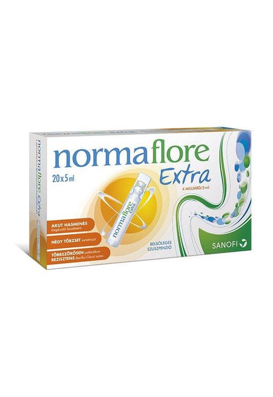NORMAFLORE EXTRA 4 MILLIÁRD/5 ML BELSŐLEGES SZUSZPENZIÓ - 20 X 5 ML ...