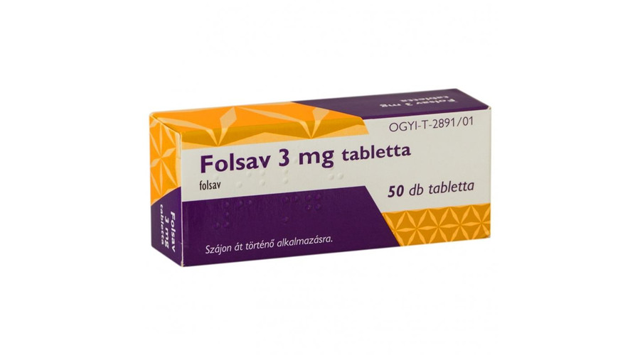 FOLSAV 3MG TABLETTA - 50X - Andipatikája webáruház