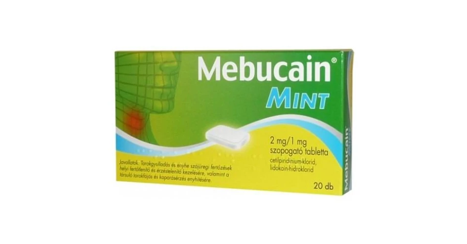 MEBUCAIN MINT 2 MG/1 MG SZOPOGATÓ TABLETTA - 20X - Andipatikája webáruház
